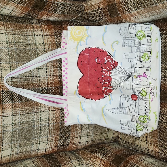 Brighton | Bags | Brighton Free Your Heart Tote Bag Womens Cotton ...